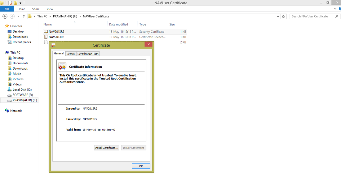 NAV 2013 R2 Windows Client with NavUserPassword – Introduction – Think360Erp